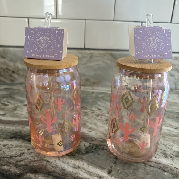 Dining | Desert Cactus Glass Sipper Cup Set Wstaw | Poshmark